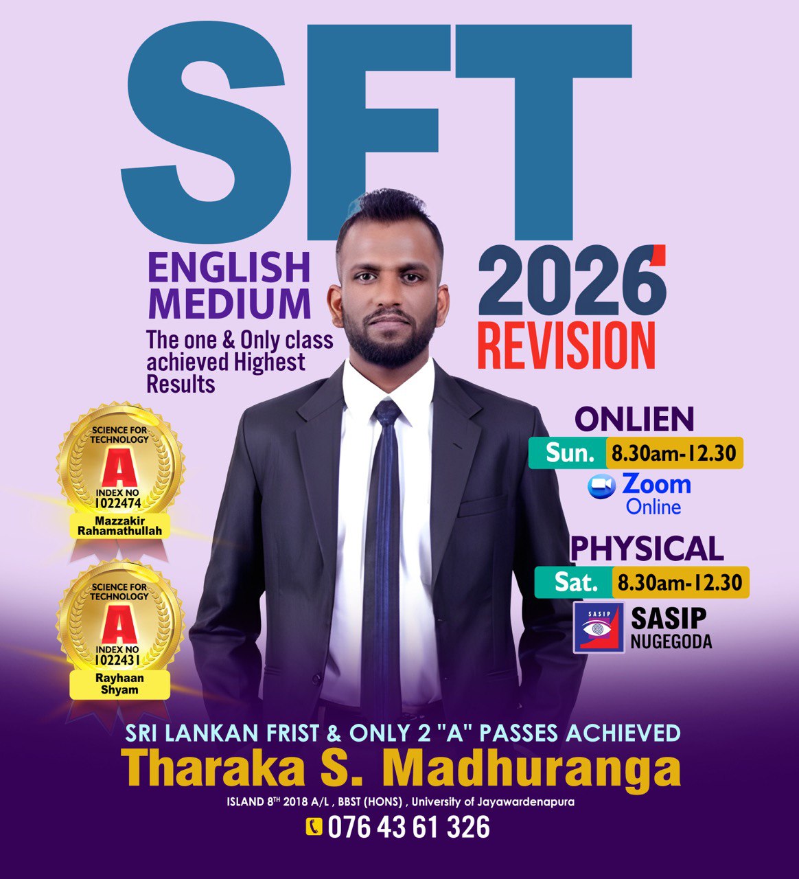 SFT English With Tharaka | Science for Technology LMS